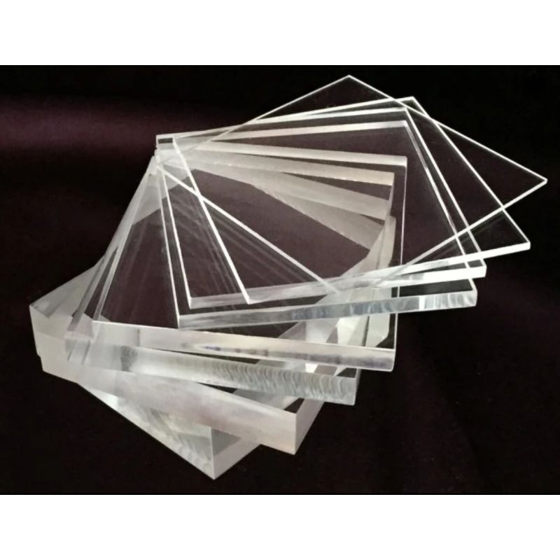 Jual akrilik sheet clear 5mm x 15cm x 15cm akrilik sheet bening polos ...