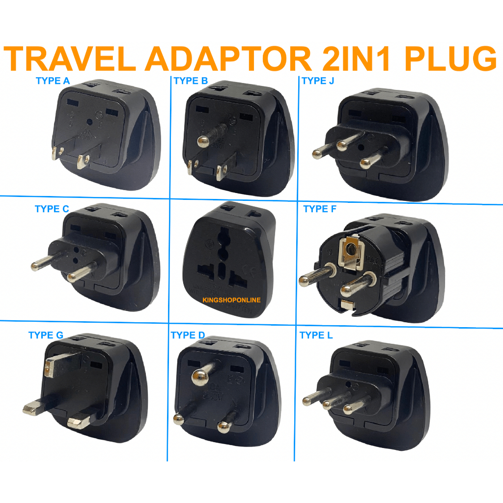 Jual Colokan Steker Universal Travel Adapter 2 colokan Konverter Ke ...