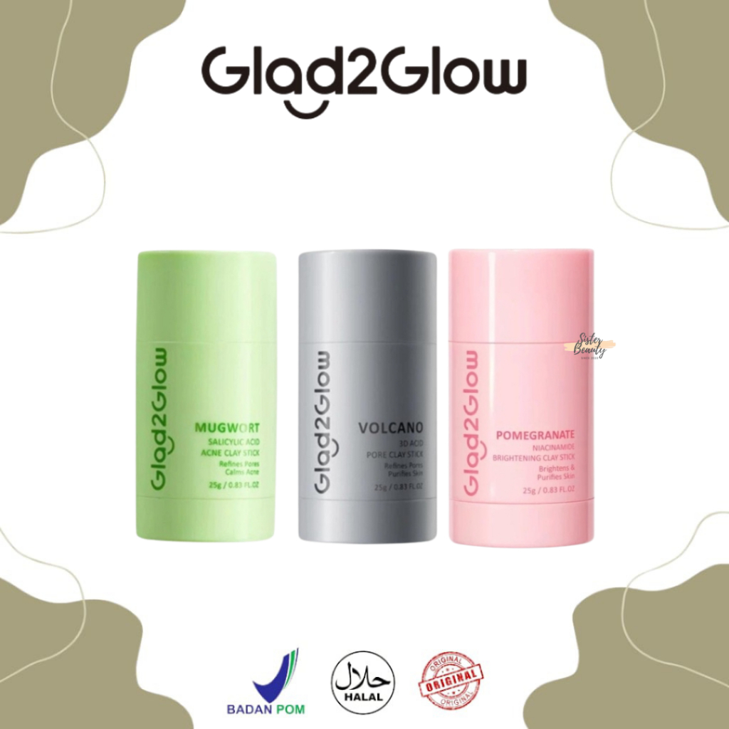 Jual SisterBeauty - Glad2Glow Mugwort Salicylic Acid Acne Control Clay Stick | Volcano Salicylic ...