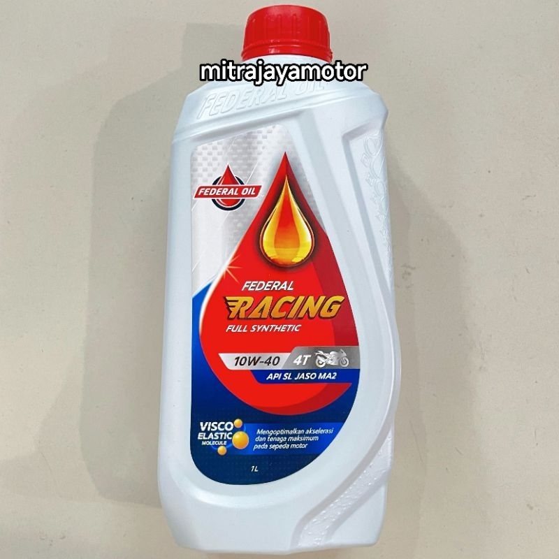 Jual Oli Federal Racing 1Liter 10W-40 4T Full Synthetic | Shopee Indonesia