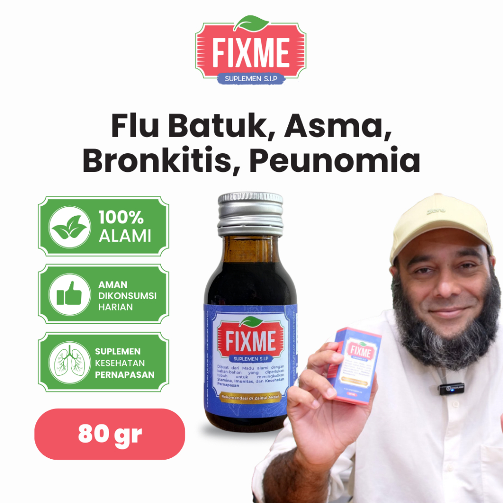 Jual FIXME Kemasan 80 gr Rekomendasi dr Zaidul Akbar - Suplemen Batuk ...
