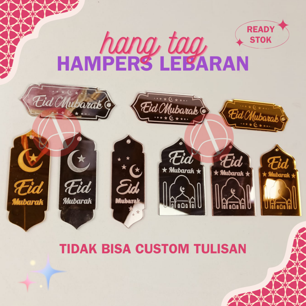 Jual [READY| Hang tag Hampers Akrilik Ramadhan Lebaran Idul Fitri ...