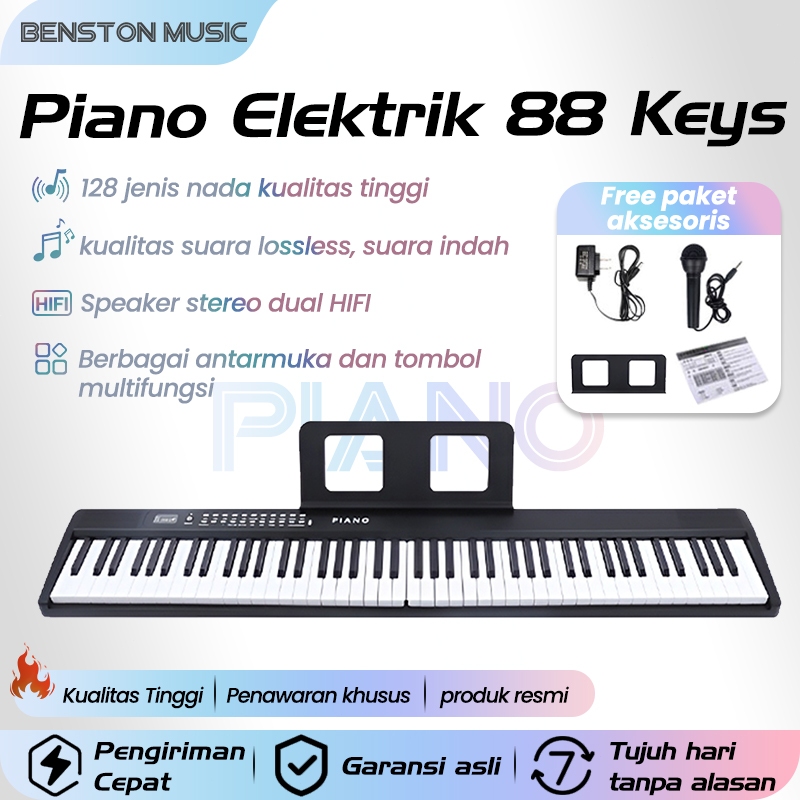 Jual Benston Music-Keyboard elektrik lipat 88 tuts portabel charging ...