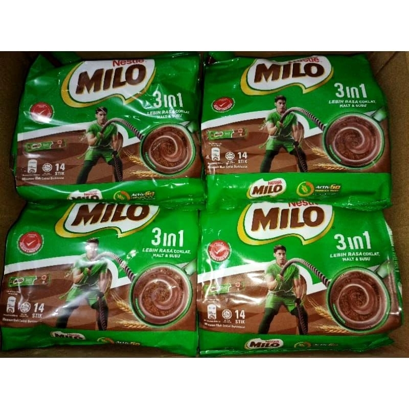 Jual Milo 3in1 isi 14 stik 1 dus (24x14 stik x 33 g) | Shopee Indonesia