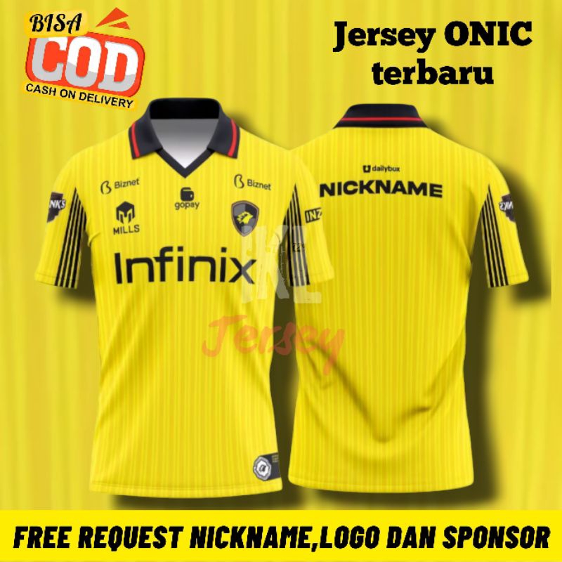 Jual Jersey ONIC terbaru Full printing premium (FREE REQUEST NICKNAME ...