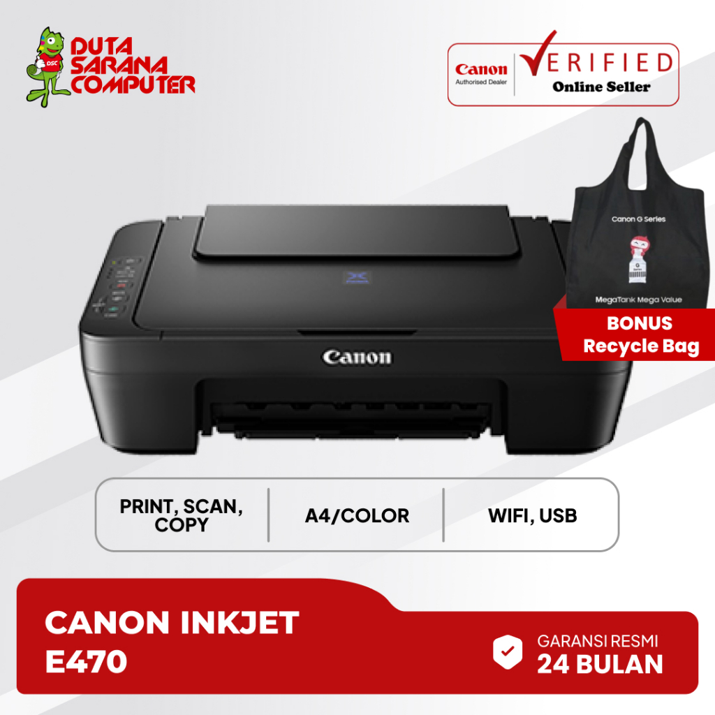 Jual PRINTER CANON PIXMA E470 E 470 All-IN-ONE (PRINT SCAN COPY WIFI ...
