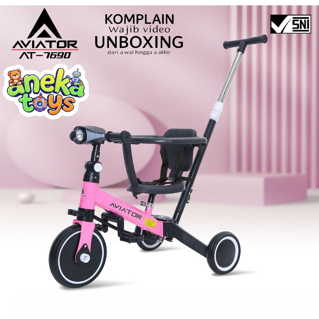 Jual Sepeda Roda Tiga 6in1 Aviator AT7690 Balance/ Push Bike Anak Up 25 ...