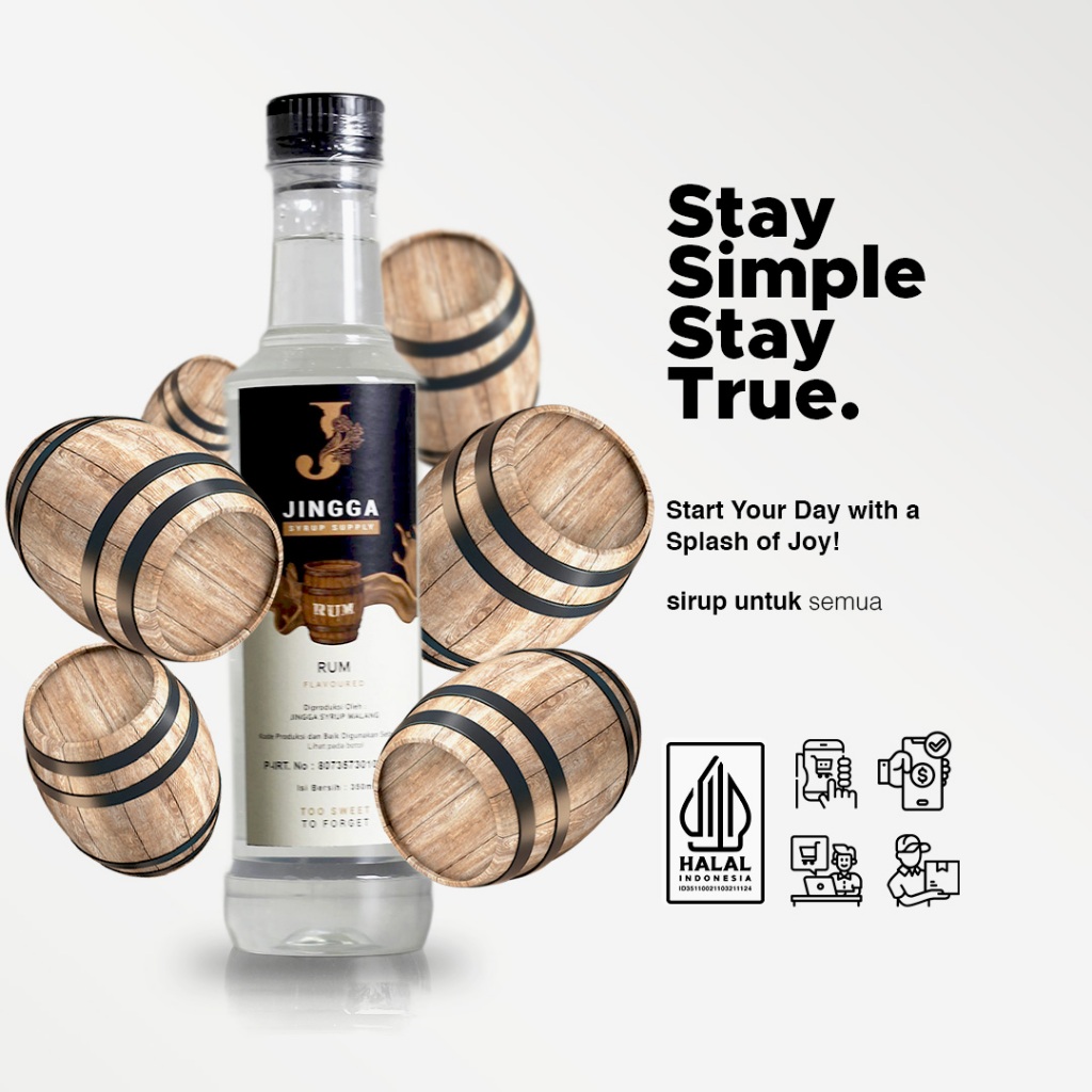Jual JINGGA Rum Syrup 350ml - Sirup Rum Halal Untuk Kopi | Shopee Indonesia