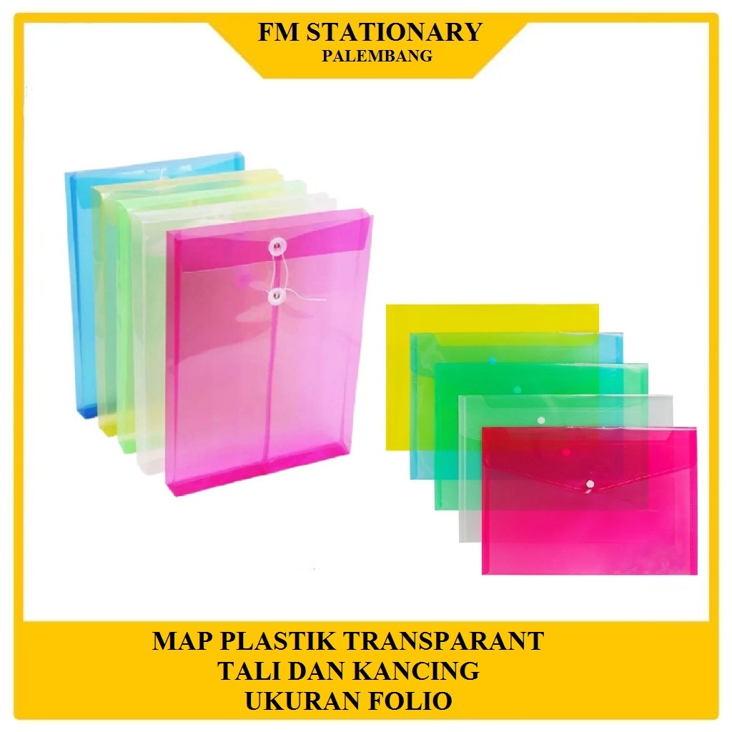 Jual Map Plastik Tali / Kancing Warna Transparan (1pcs) | Shopee Indonesia