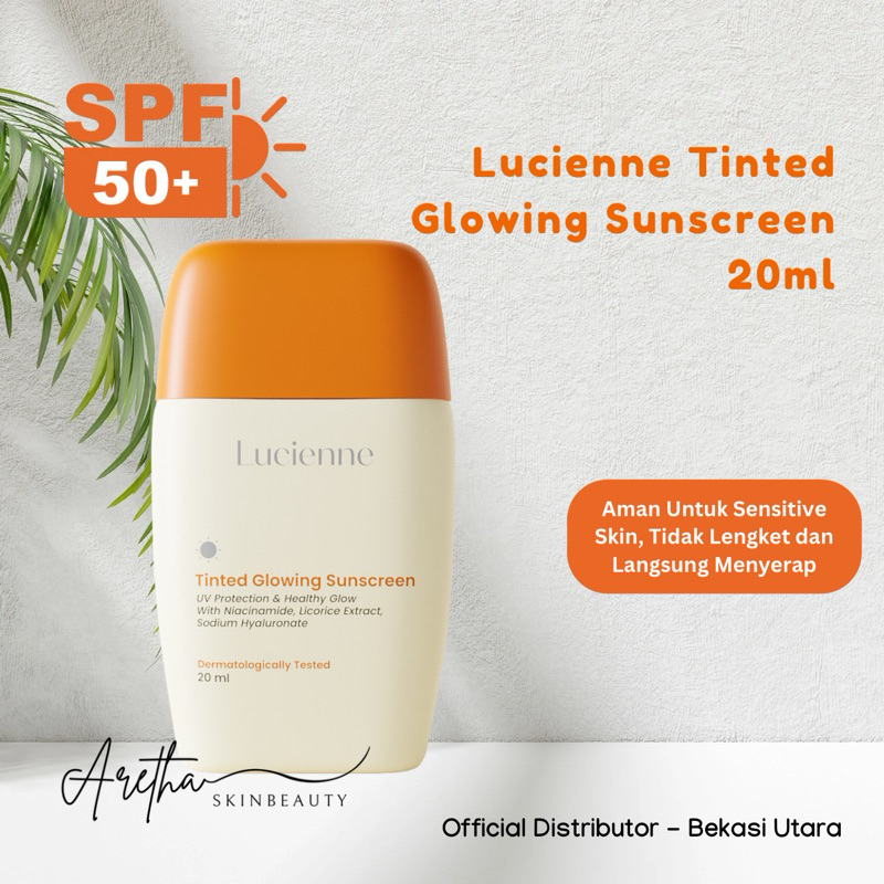 Jual [READY JUNI] Lucienne Tinted Glowing Sunscreen Hybrid Sunscreen ...
