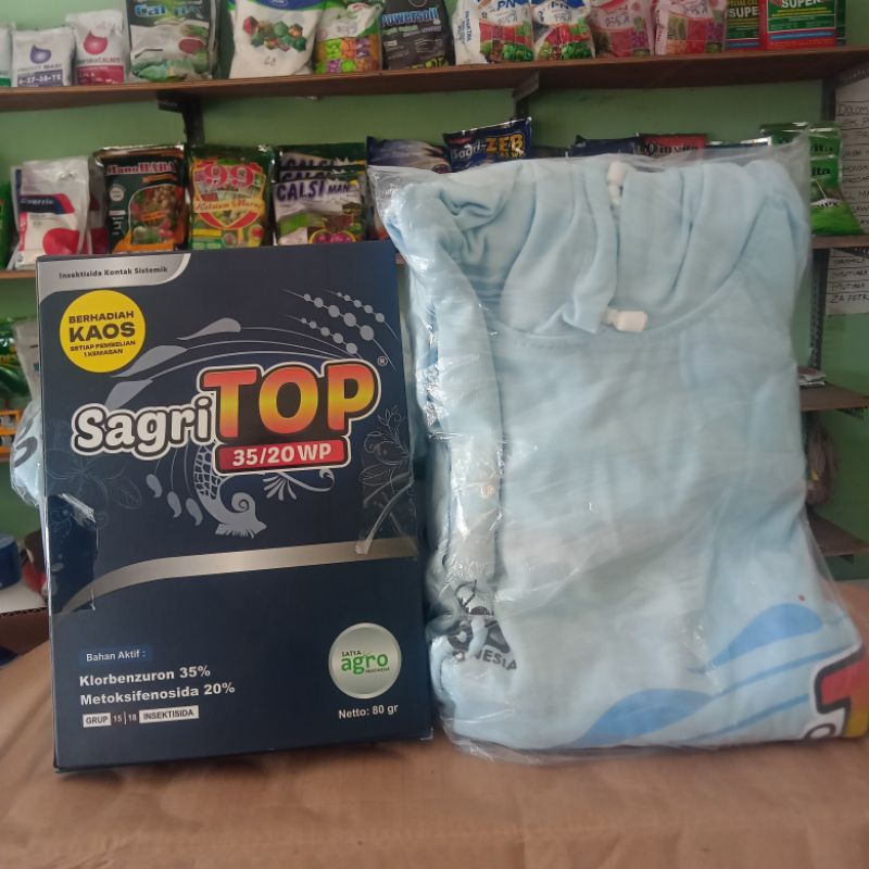 Jual Insektisida Sagri-Top 35/20WP 80gr + Bonus kaos (Klorbenzuron 35% ...