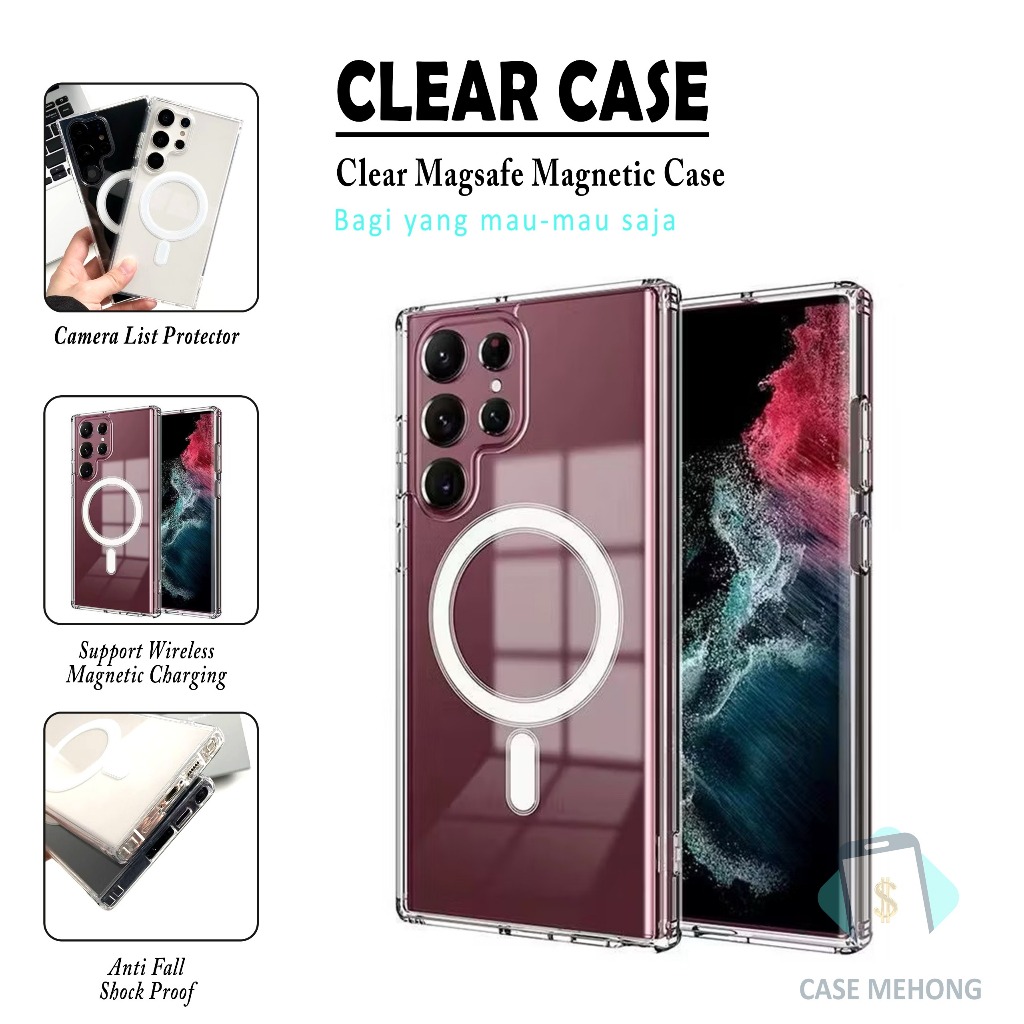 Jual CM-210 CLEAR CASE MAGSAFE MAGNETIC CASE FOR SAMSUNG GALAXY S22 S23 S24 S25 EDGE FE PLUS ...