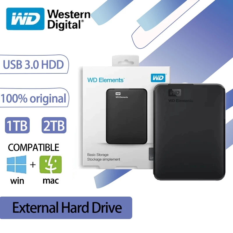 Jual Western Digital USB3.0 1TB 2TB 4TB Hard Drive External Hard Drive ...
