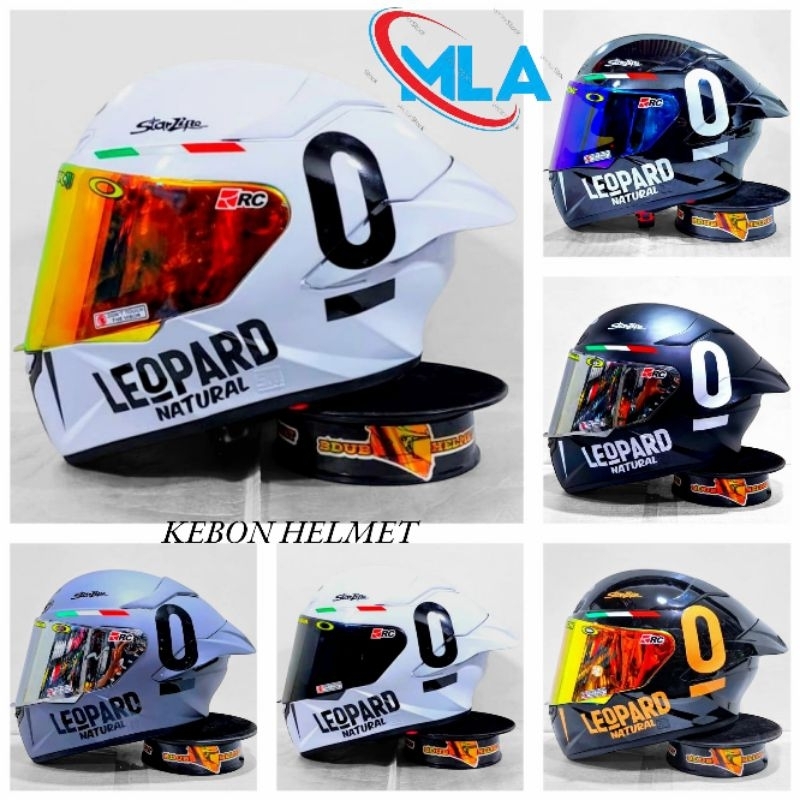 Jual Helm Full face Ttc Polos Hitam Doft Paket Ganteng LEOPARD || Helm ...