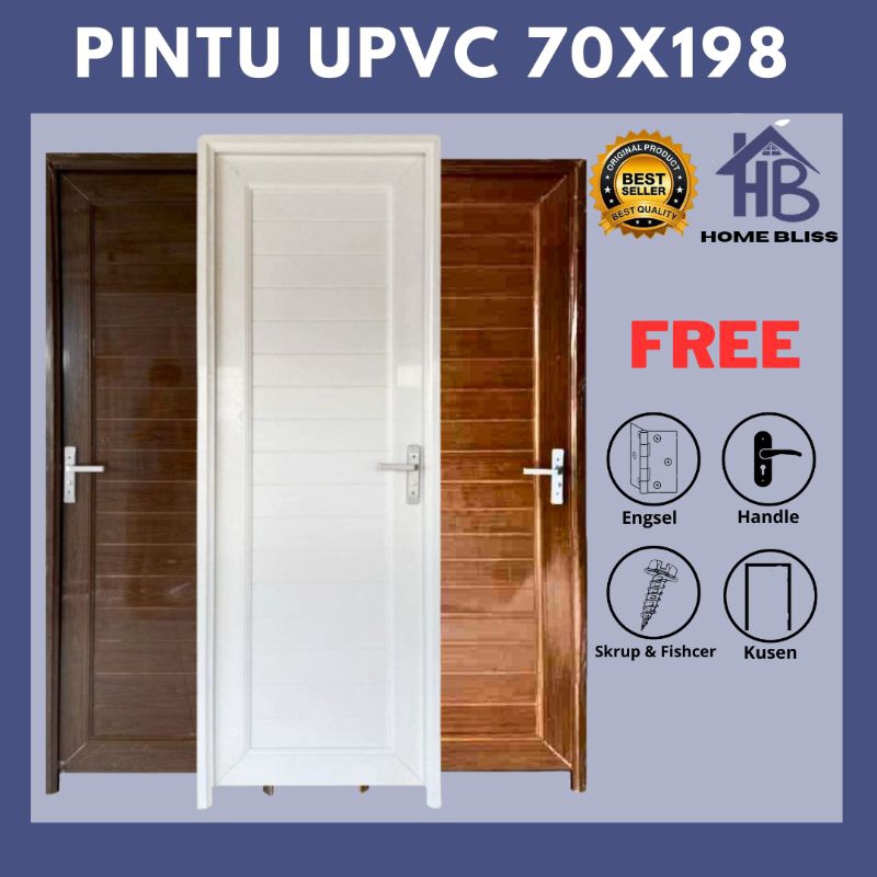 Jual Pintu Kamar Mandi UPVC Handle Engkol Ukuran 70x198 | Shopee Indonesia