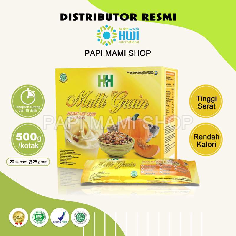 Jual HH Multigrain 1 box 500 gram isi 20 Sachet Multigrain 18 jenis ...