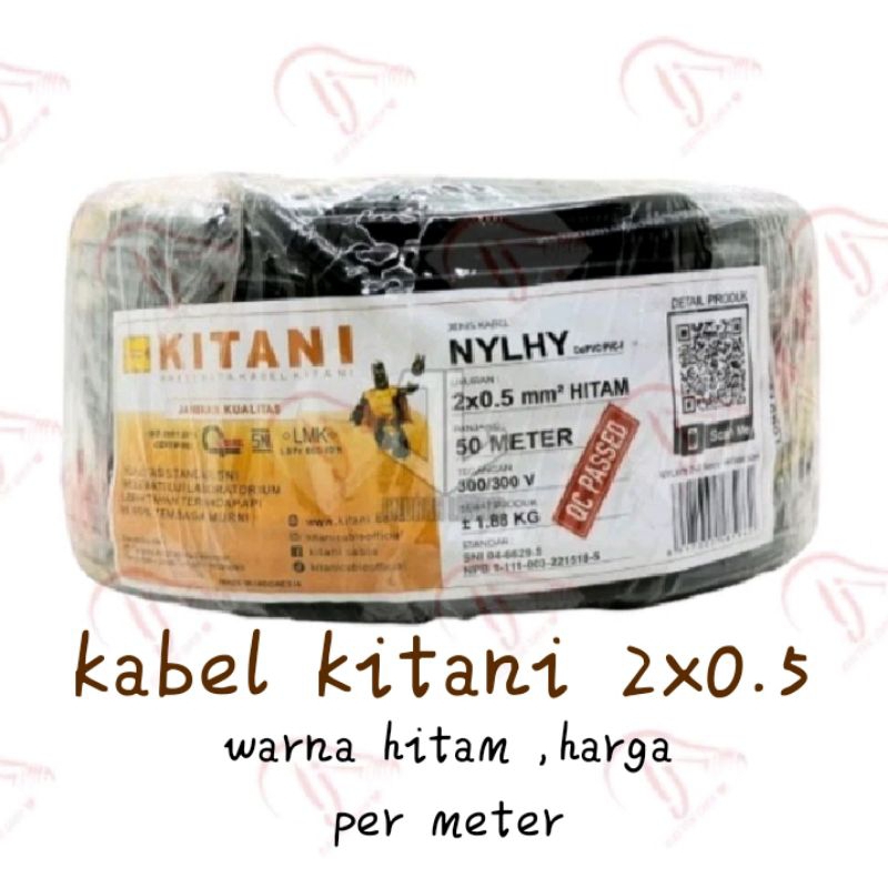 Jual KABEL SPEAKER/KABEL LISTRIK KITANI 2X0.5 TEMBAGA MURNI HARGA PER ...