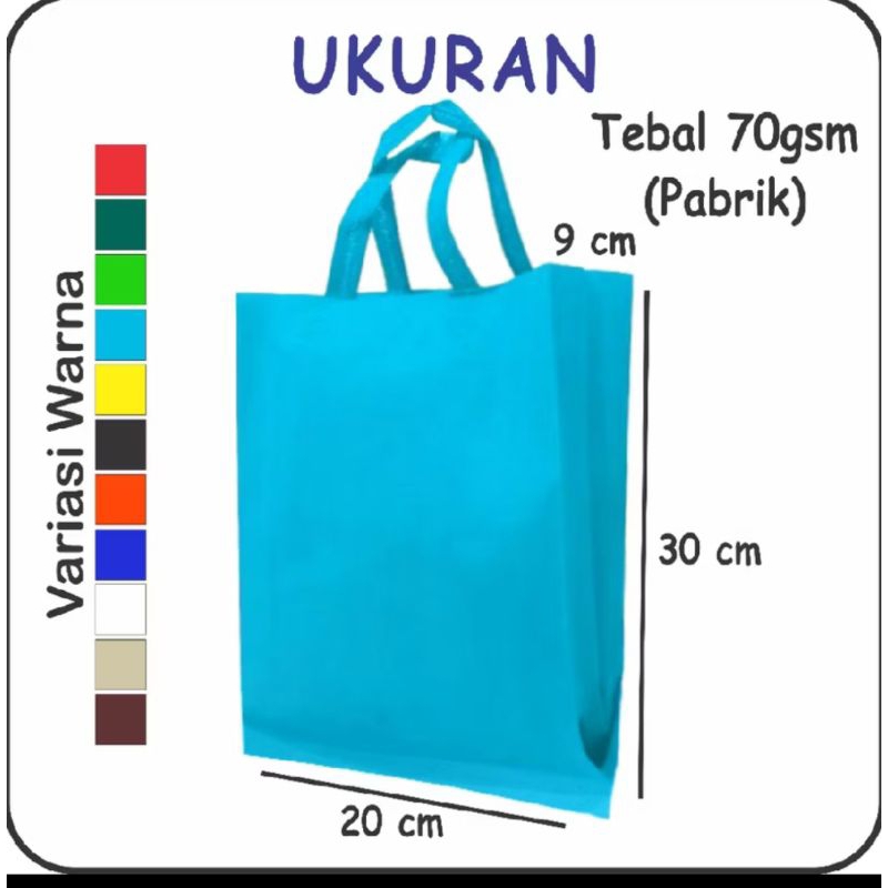 Jual Tas spunbond model tali lipat samping 20x26x8 harga satuan ...