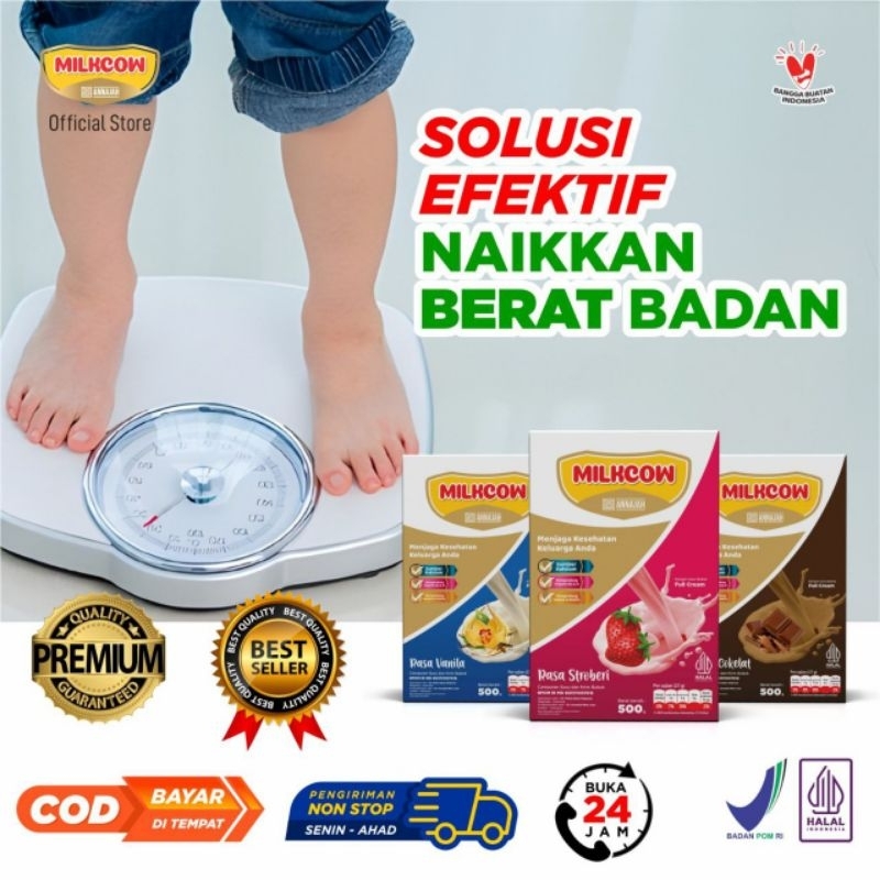 Jual Susu sapi Bubuk milkcow 500gr rasa Coklat Susup penambah nafsu ...