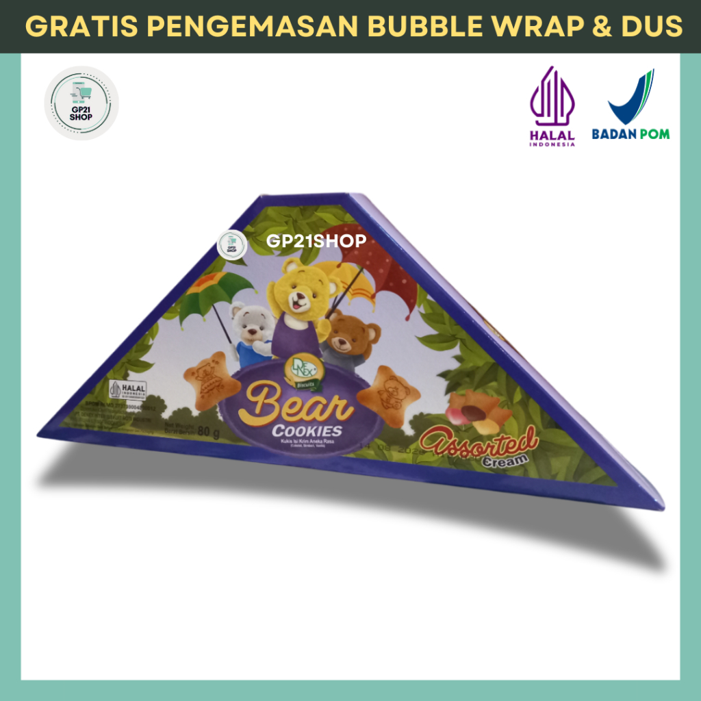 Jual Denex Assorted Bear Cookies 80gr - Biskuit Snack Cemilan Parcel ...