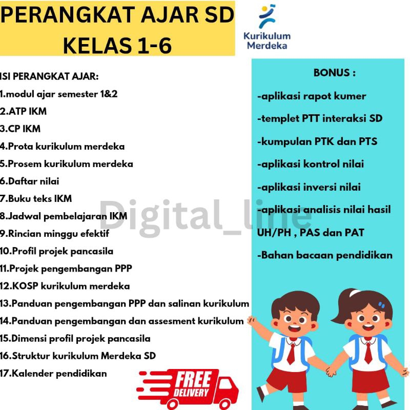 Jual PERANGKAT PEMBELAJARAN KURIKULUM MERDEKA TINGKAT SD KELAS 1-6 | Shopee Indonesia