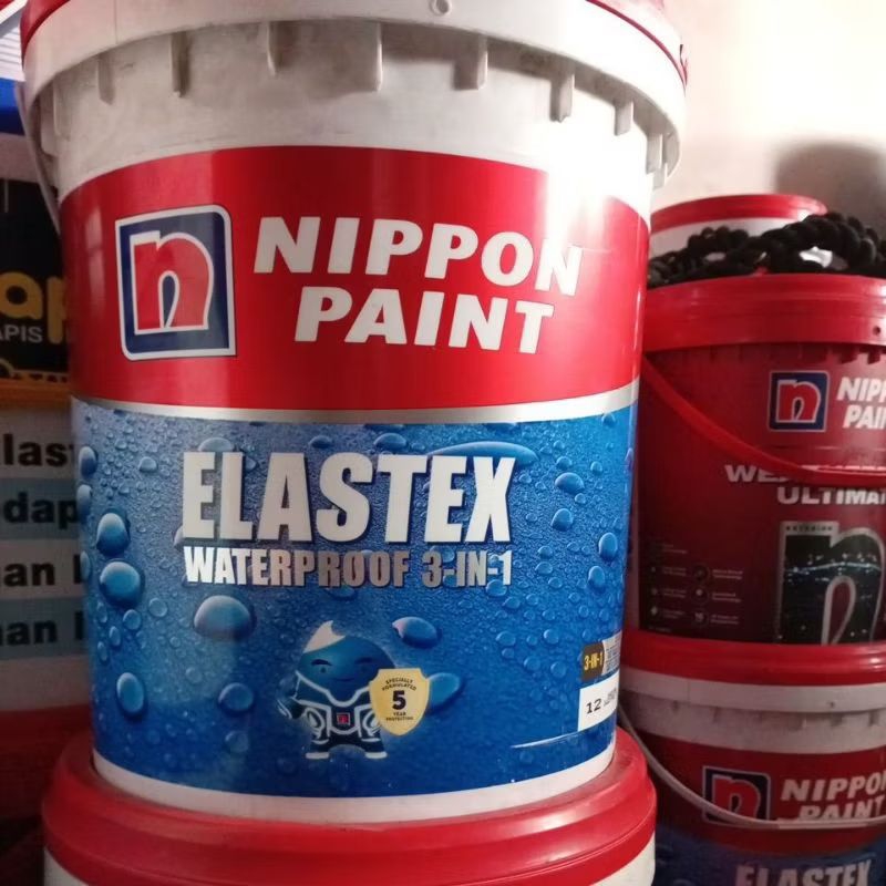 Jual Nippon Elastex Cat Waterproofing 3in1 uk 20kg PAIL Cat tembok anti ...