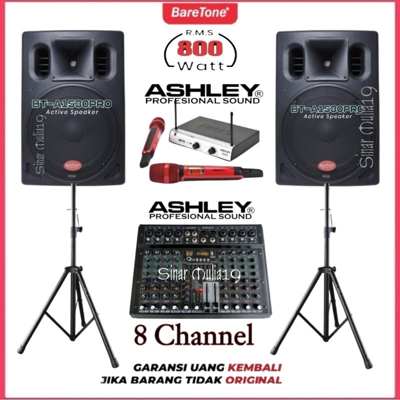 Jual Paket Komplit Sound System Terbaik BareTone BT-1530PRO [ Power ...
