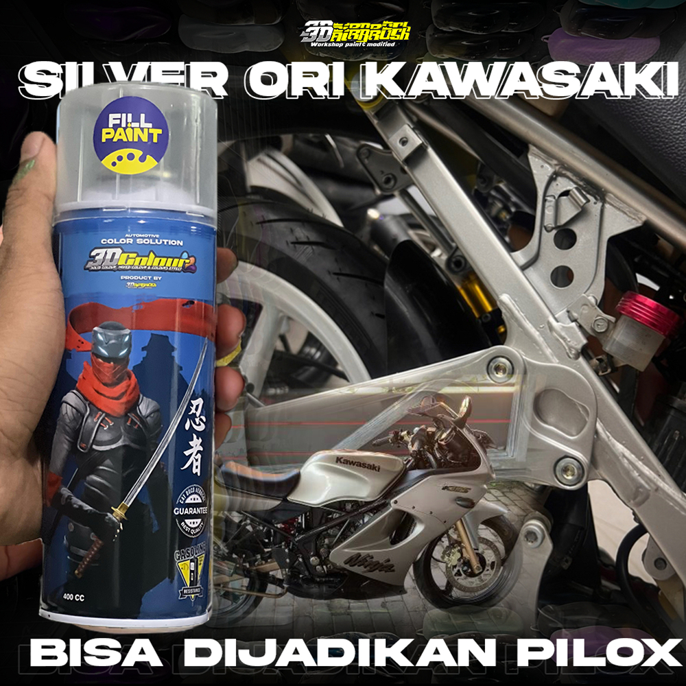 Jual (BISA DIJADIKAN PILOX) CAT SILVER ORIGINAL KAWASAKI / WARNA ORI ...