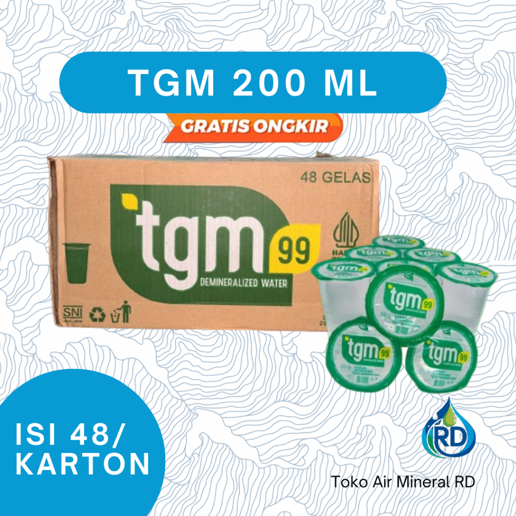 Jual RD - TGM 99 Cup 200 ML 1 Dus - Isi 48 x 220 ML - Air Minum Mineral Botol | Shopee Indonesia
