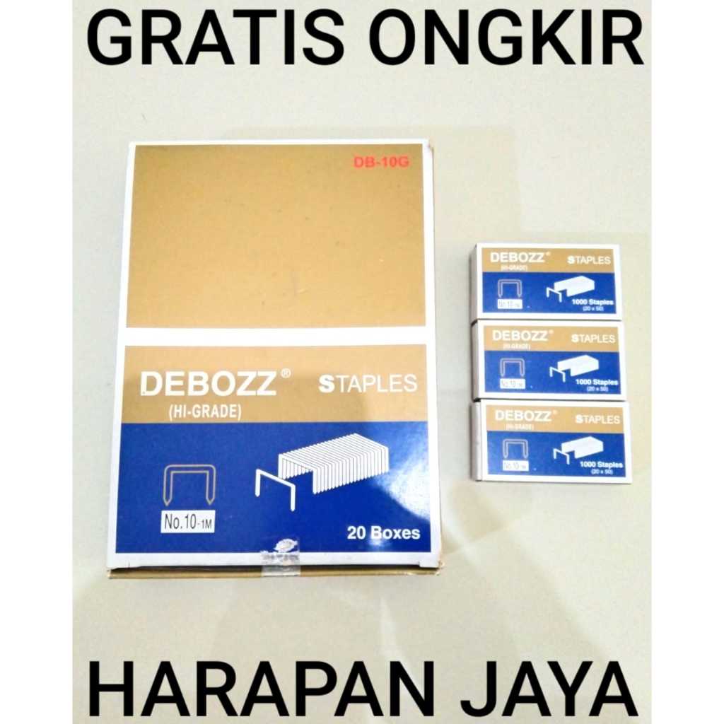 Jual Isi Staples Kecil No.10-1M DB-10G DEBOZZ High Grade Per Pak ( ISI 20 KOTAK ) | Shopee Indonesia