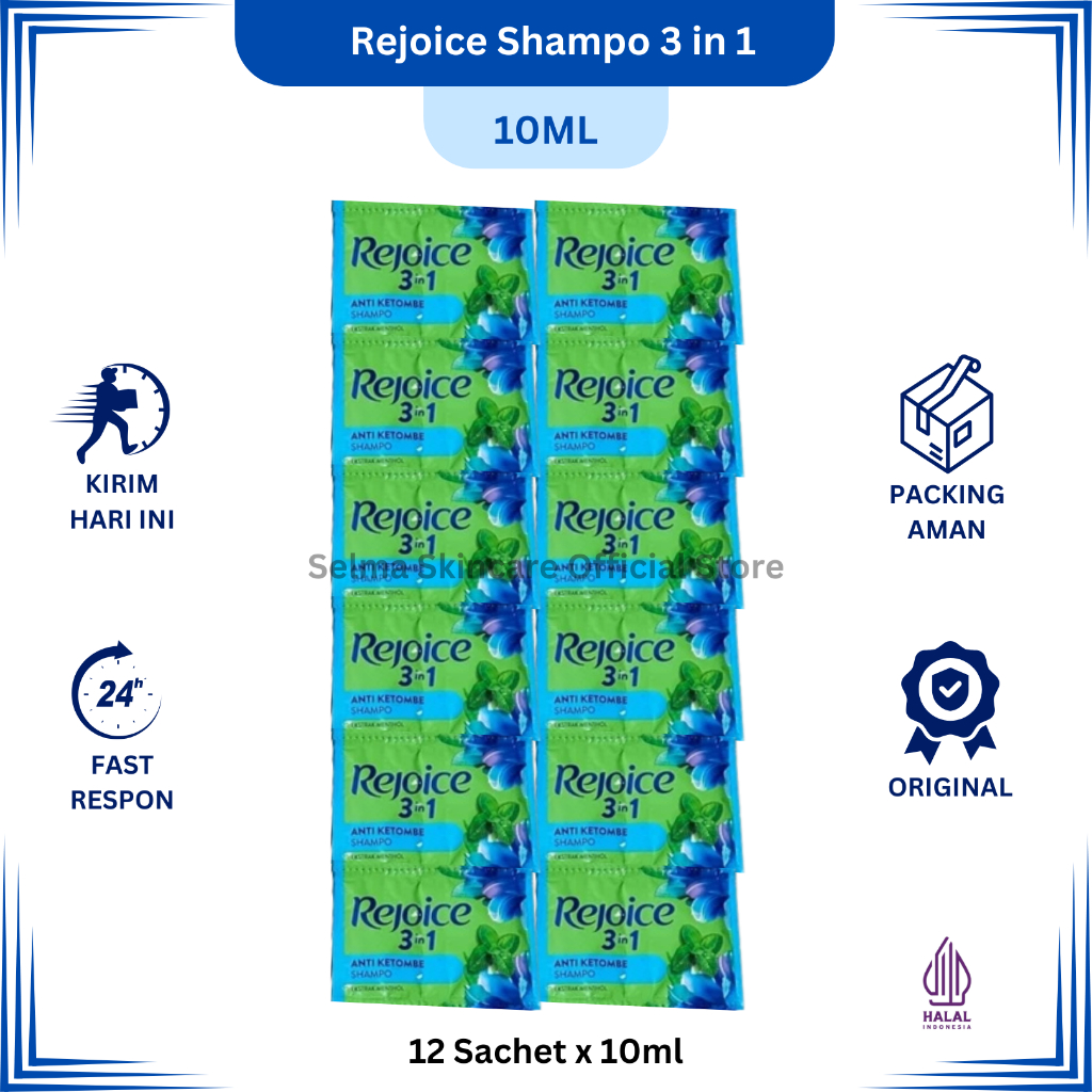 Jual Rejoice Shampoo 3 In 1 Hijab | 1 Renceng 12x10ML | Shopee Indonesia