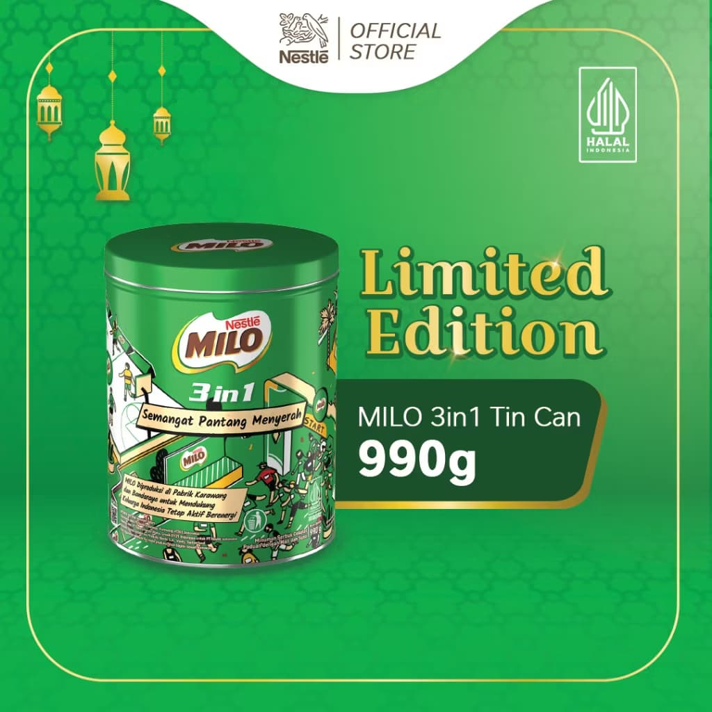 Jual Milo 3 in 1 Activ-Go Susu Cokelat Kaleng/Pouch 990gr | Shopee ...