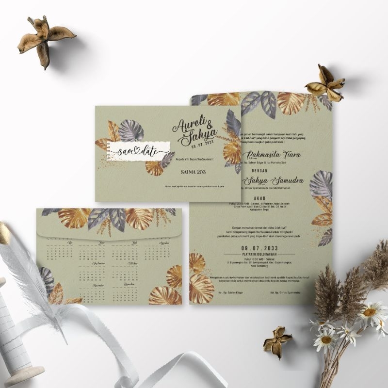 Jual Undangan Pernikahan Murah Desain Full Color Bahan BriefCard 150gsm ...