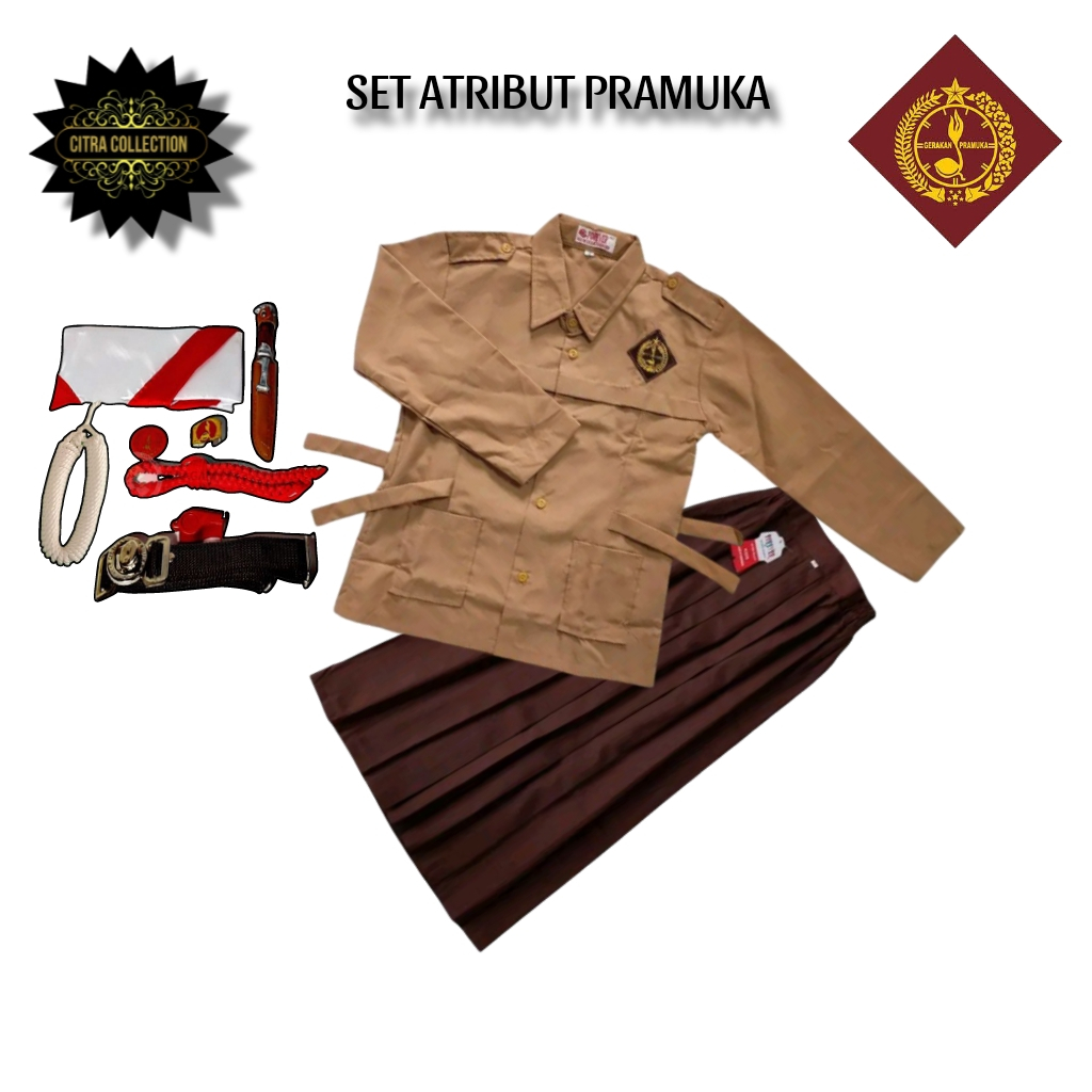 Jual Seragam Pramuka Penggalang SD Anak Perempuan Panjang Kelas 1-6 SD ...