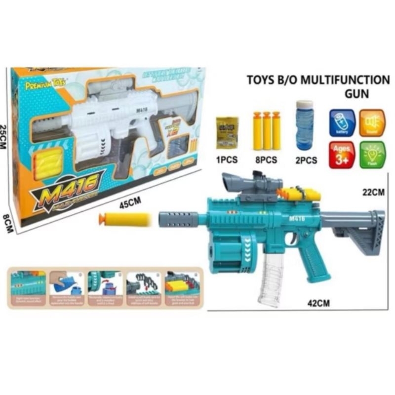 Jual ASEMKA777 - mainan senjata pistol M416 multifunctional gun nurf ...