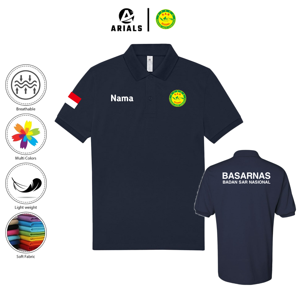 Jual Arials Polo shirt Baju Kaos Kerah BASARNAS Badan Sar Nasional ...