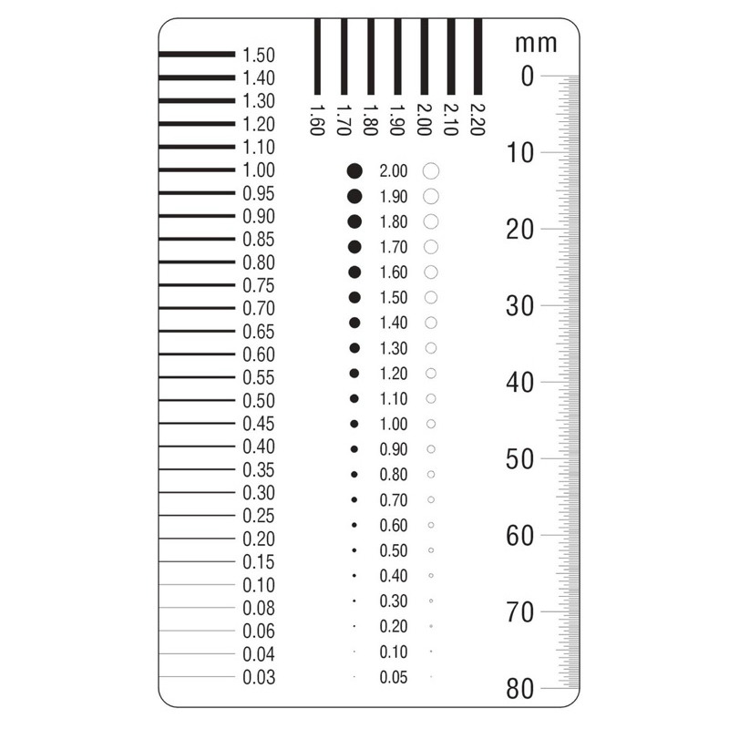 Jual Alat Pengukur Keretakan Beton Tembok Crack Scale Gauge Stainless ...