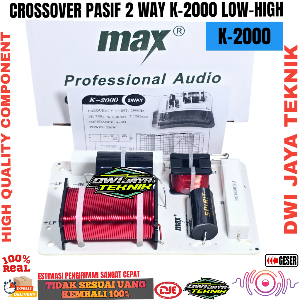 Jual CROSSOVER PASIF 2 WAY K-2000 MAX | Shopee Indonesia