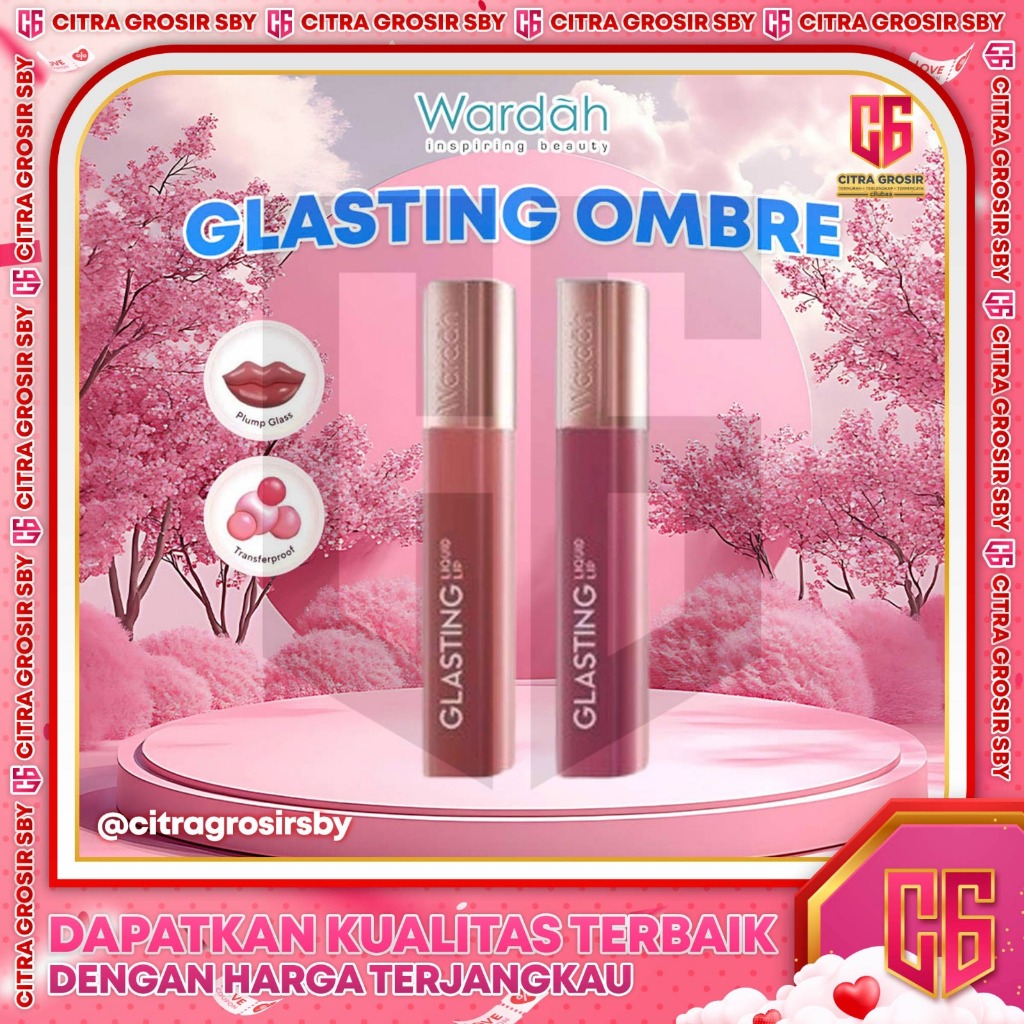 Jual WARDAH Paket Ombre Glasting Liquid Lip || Bundling Lipstick Ombre Natural Glossy ...