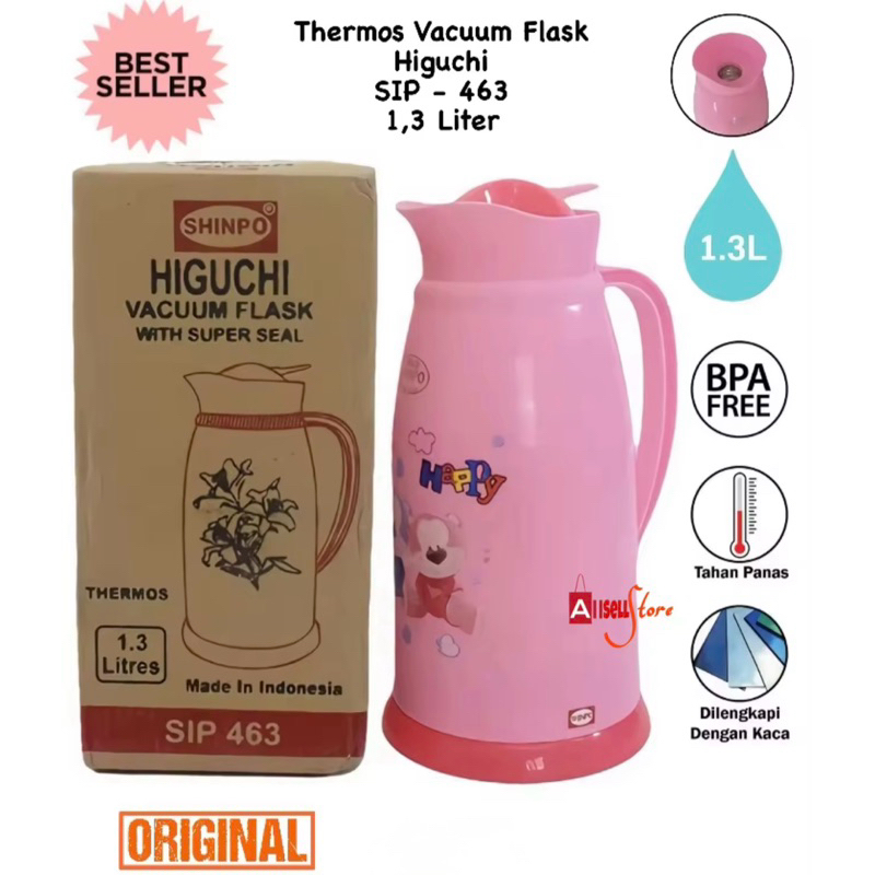 Jual (BISA COD) PROMO Shinpo Termos Air Higuchi SIP-463 / Termos Air ...