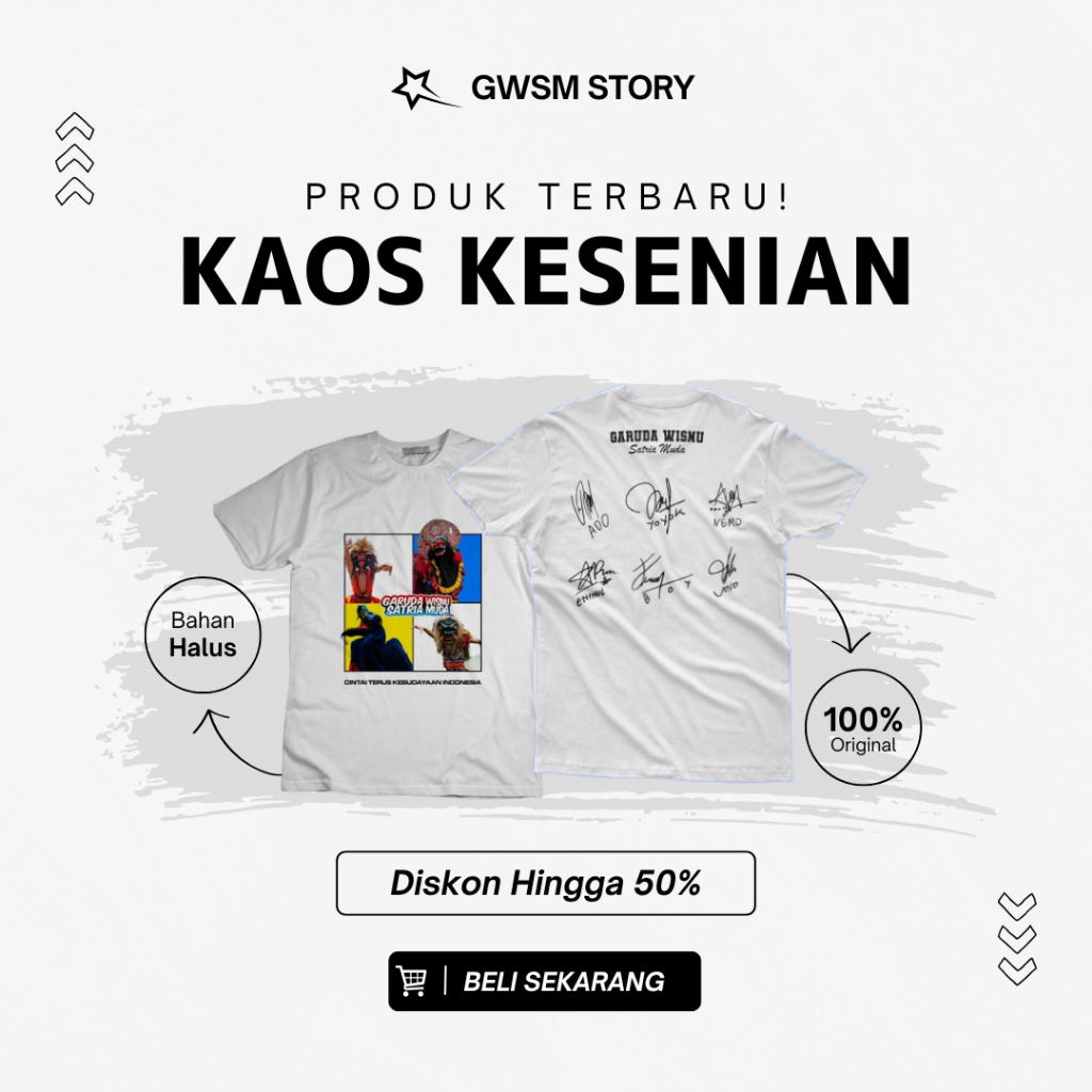 Jual Terbaru Kaos Tanda Tangan Tim GWSM Original T-shirt Merchandise ...