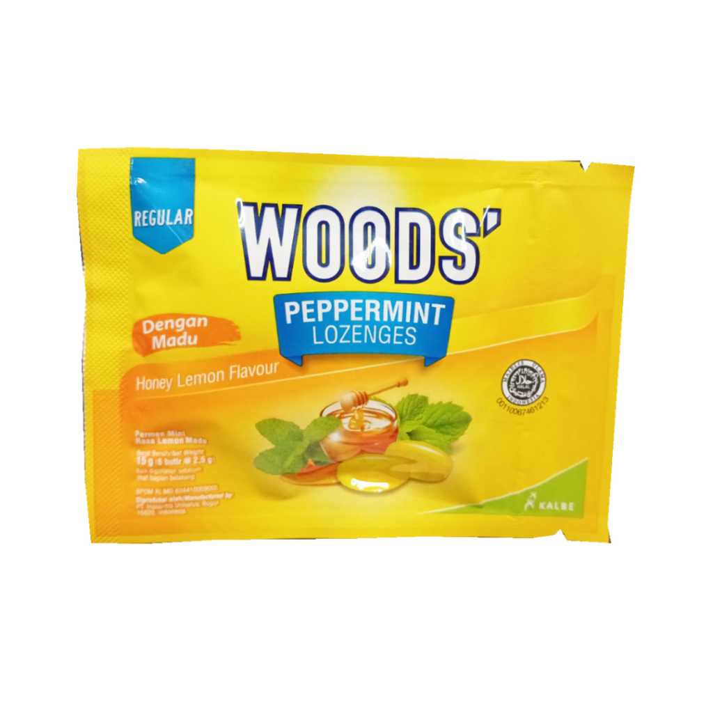 Jual Woods Lozenges Honey Lemon Flavour - Pelega Tenggorokan (1 Sachet ...