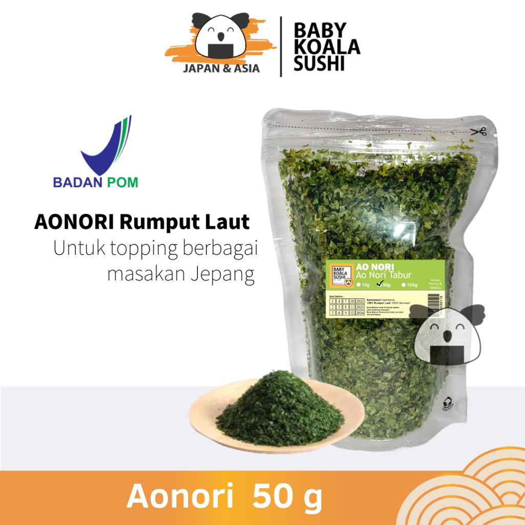 Jual AONORI Bubuk Nori 50 g │Ao Nori Powder Import Taburan Takoyaki ...