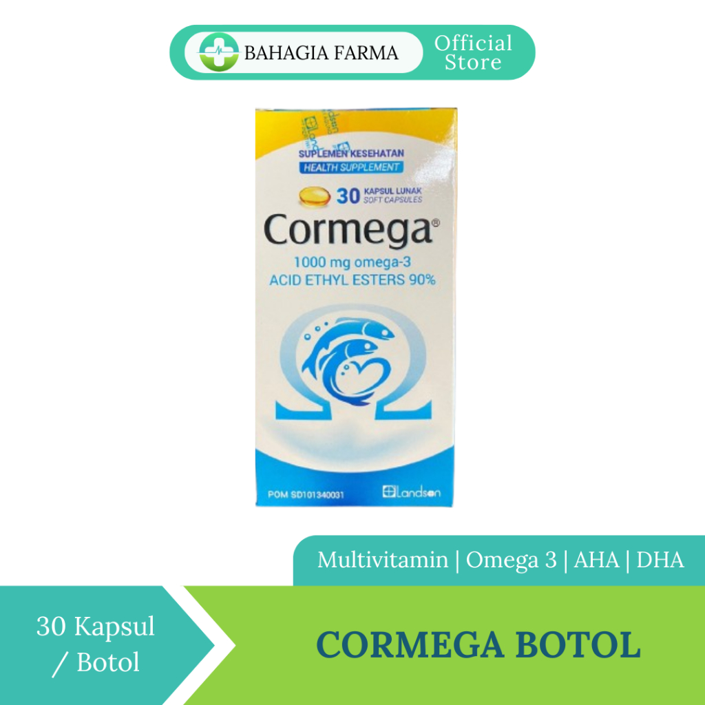 Jual Cormega 30 kapsul - omega-3 acid ethyl esters 90% dan DHA ...