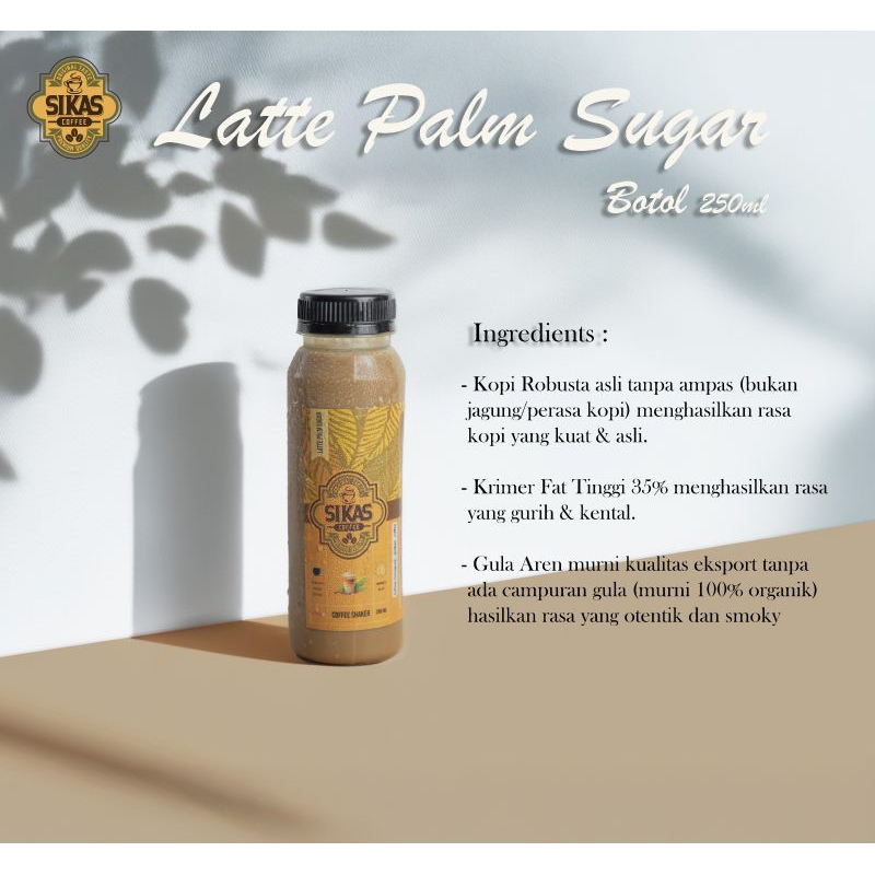 Jual KOPI AREN LATTE BOTOL SHAKER 250ml /6Pcs (Kopi Siap Seduh ...