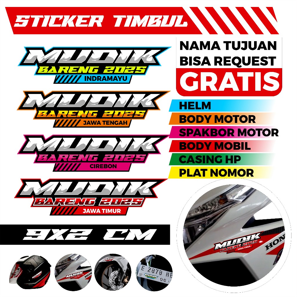 Jual STICKER MUDIK BARENG 2025/STICKER TIMBUL MUDIK2025/STICKER TIMBUL ...