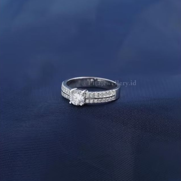 Jual Singel Ring Emas Putih 5% (Bebas Pilih Desain) | Shopee Indonesia