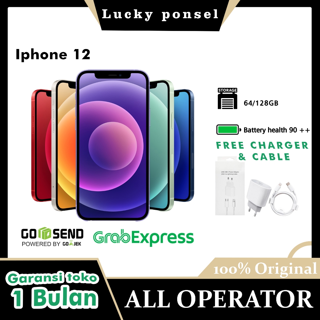 Jual IPHONE 12 64GB/128GB/256GB second Fullset Mulus BEKAS/LIKE NEW | Shopee Indonesia