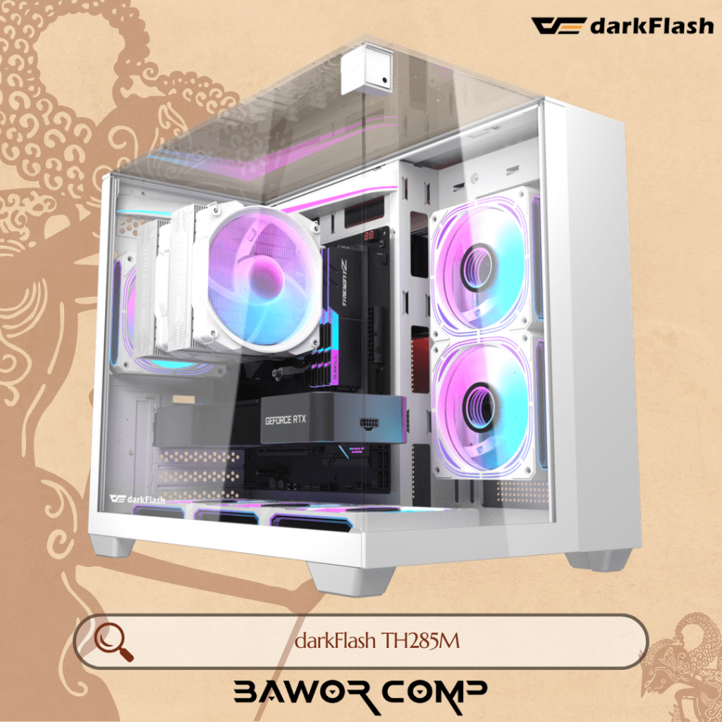 Jual DarkFlash TH285M White | Casing PC mATX | Case CPU Gaming | Shopee ...