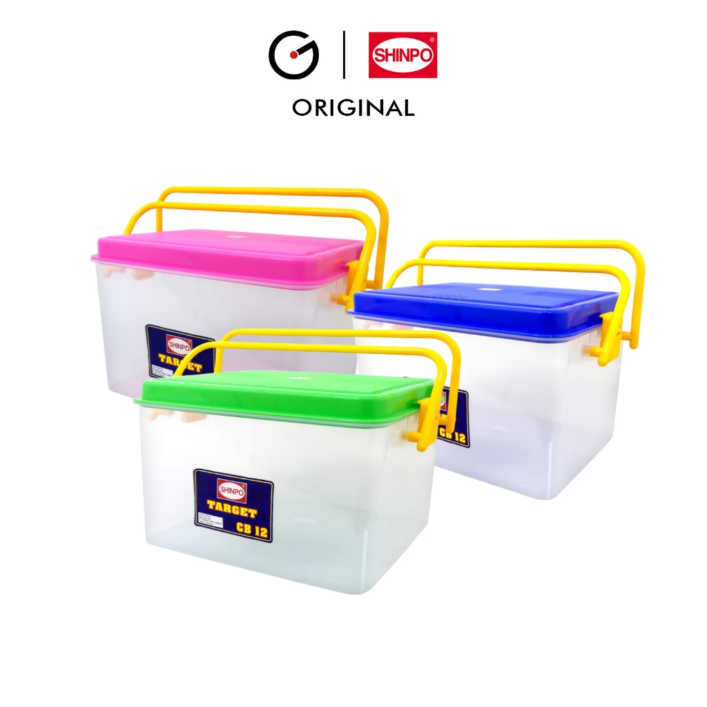 Jual SHINPO Target Container Box Plastik with Lock Klip Pengunci 12 L ...
